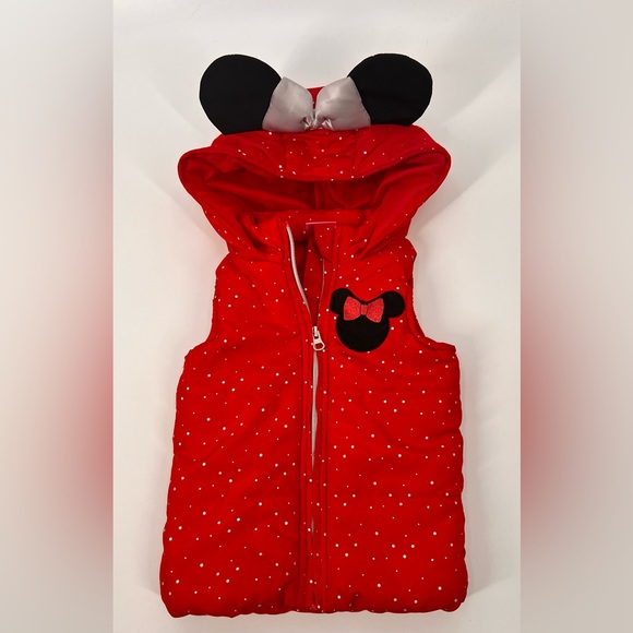 Disney | Jackets & Coats | Disney Junior Minnie Mouse Puffer Jacket ...